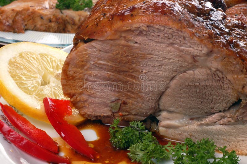 Roast meat stock photo. Image of barbecue, rice, roasted - 85702088