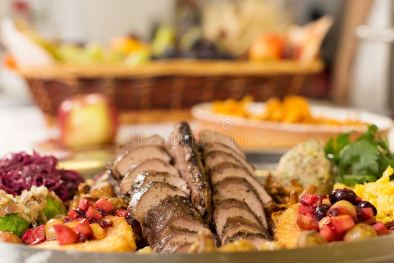 Roast meet stock photo. Image of plate, dinner, lamb - 37910890