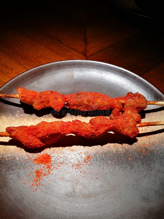 The roast mutton string stock image. Image of iron, snacks - 93671191