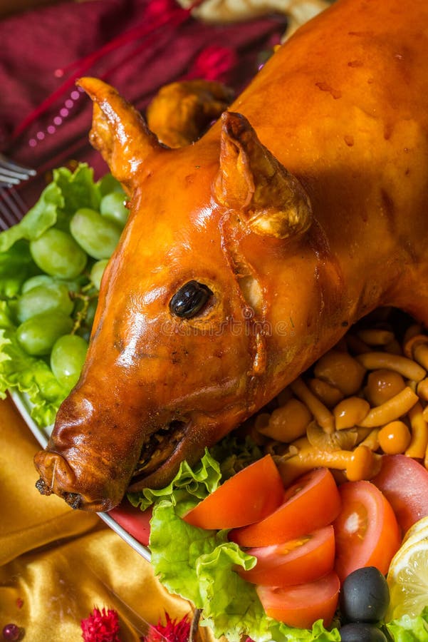 Roast pig stock image. Image of delicious, cook, decorative - 62626149