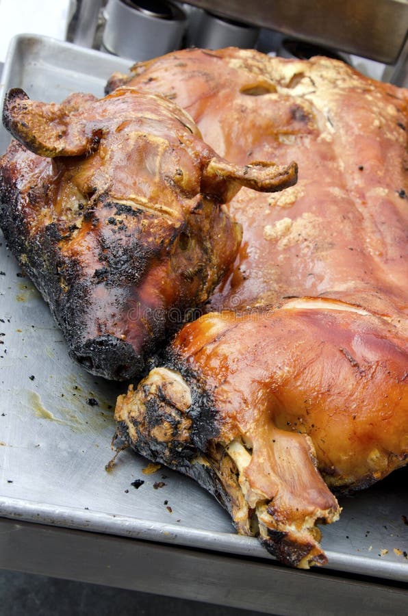 Roast Pig stock photo. Image of head, skin, meat, roast - 60060042