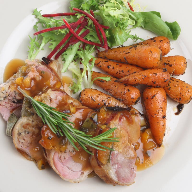Roast Pork Fillet stock photo. Image of sauce, sliced - 6815092