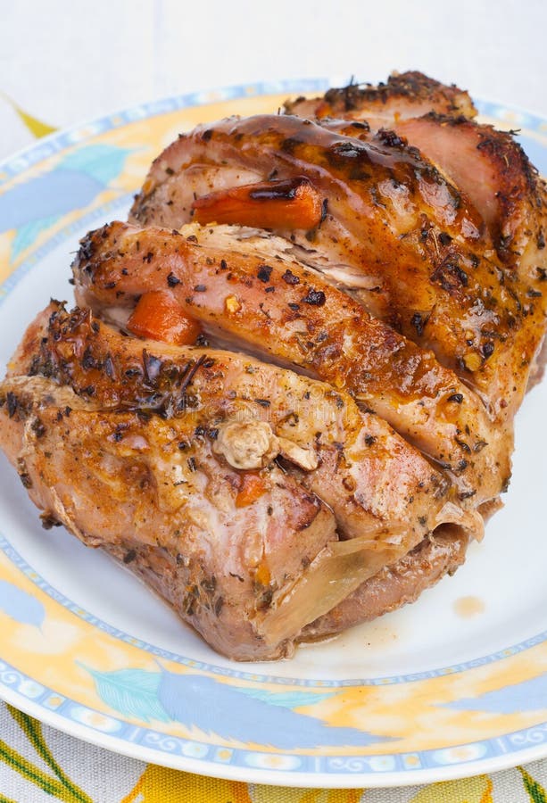 Roast of the pork ham stock photo. Image of roast, cuisine - 30233914