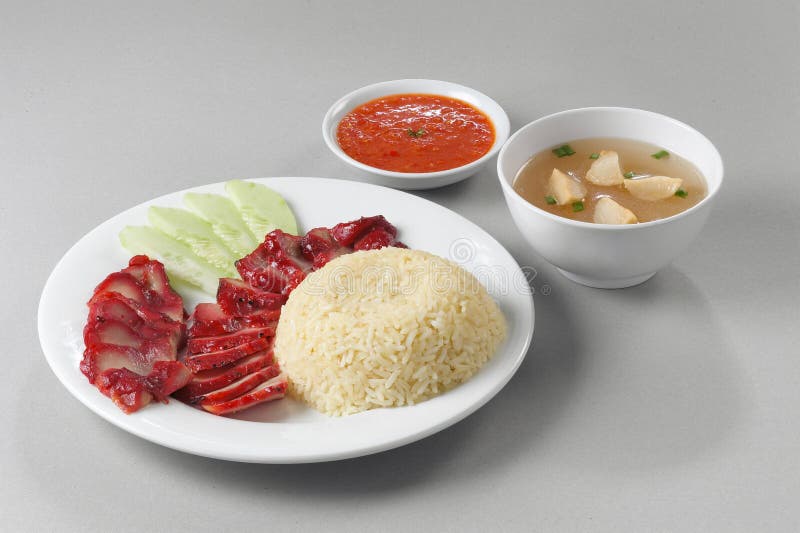 Roast pork rice stock photo. Image of food, roasted, yummy - 26922866