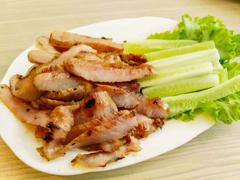 Roast Pork in Thai Style stock photo. Image of ingredients - 73133326