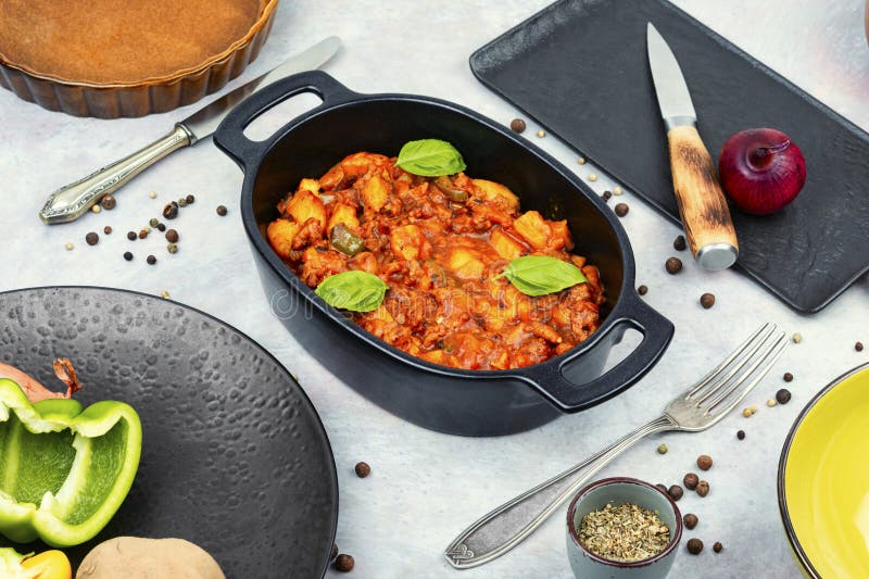 Roast Potatoes and Ground Turkey Stock Image - Image of bowl, stewed ...