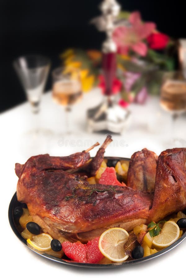 Roast rabbit stock photo. Image of life, roasted, herbs - 12346672