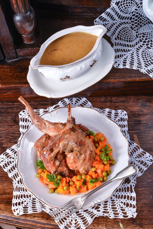 Roast rabbit stock photo. Image of international, carot - 33915536