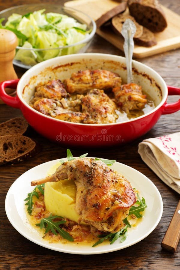 Roast rabbit in honey stock photo. Image of brown, roasted - 53842464