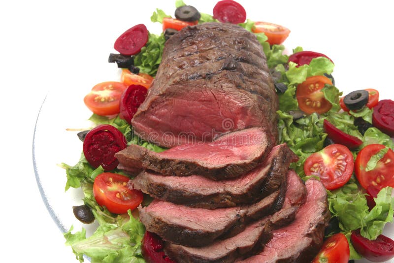 Roast sliced red meat stock photo. Image of cooking, appetite - 7128992