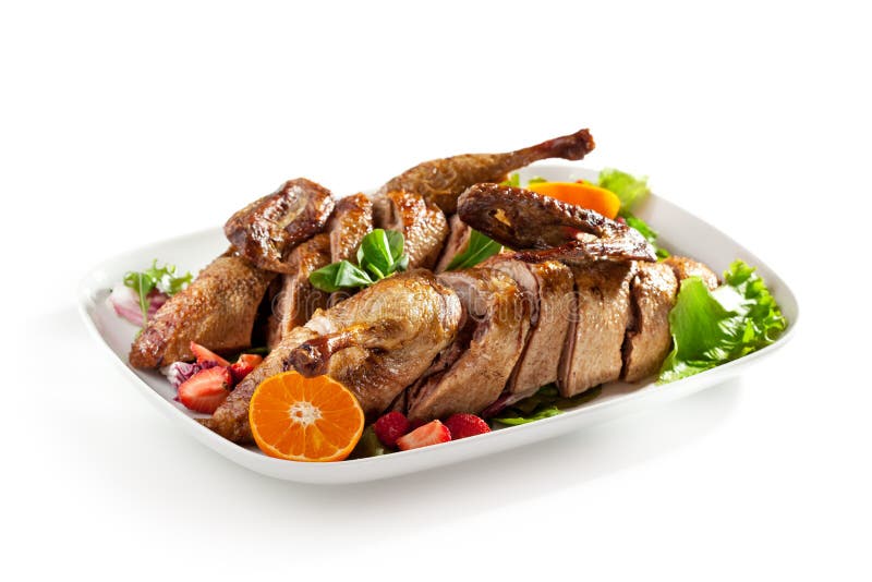 Roast Stuffed Duck stock image. Image of goose, lunch - 74187057