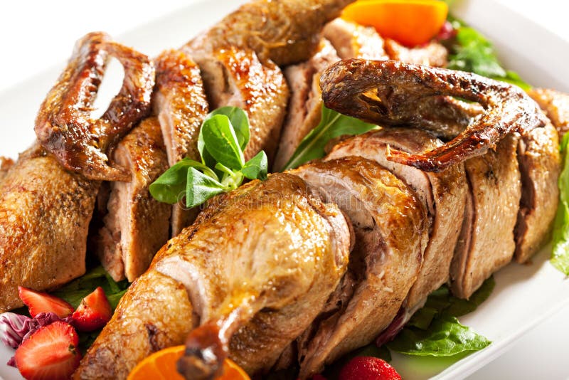 Roast Stuffed Duck stock image. Image of gourmet, food - 78270057