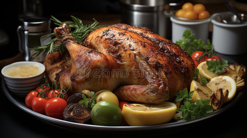 Roast Turkey Realistic Ultra HD 8k1 Stock Illustration - Illustration ...
