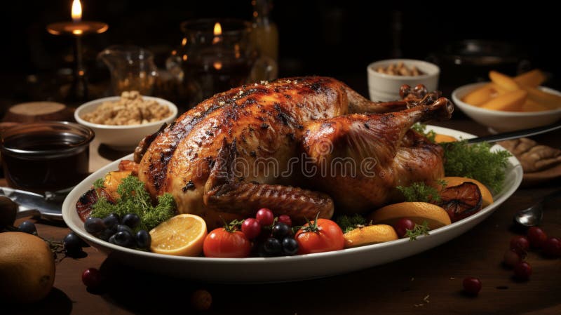 Roast Turkey Realistic Ultra HD 8k1 Stock Illustration - Illustration ...