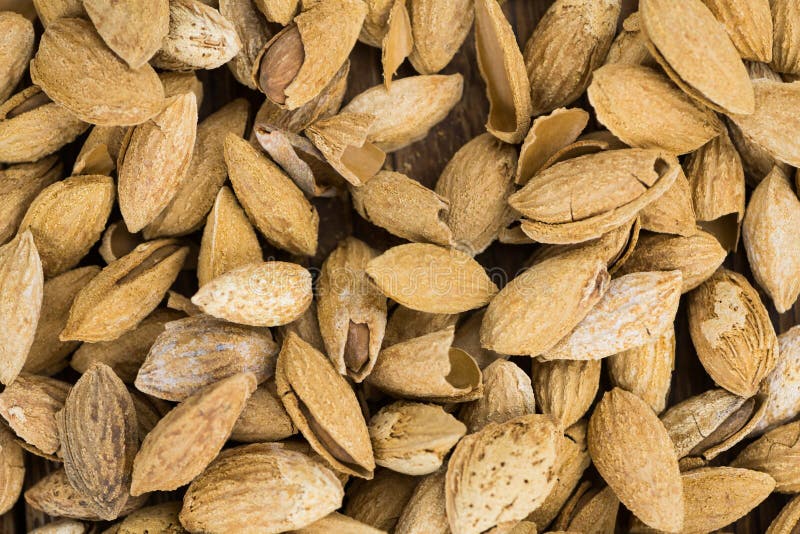 Roasted Almonds in Shell As Background Image Stock Image - Image of ...
