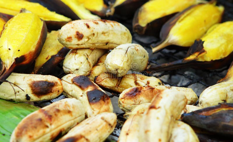 Roasted banana stock photo. Image of natural, tasty, full - 37957474