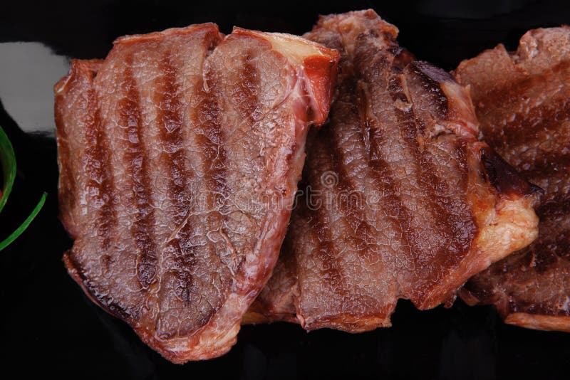 Fresh and Raw Meat. Sirloin Medallions Steaks in a Row Ready To Cook ...