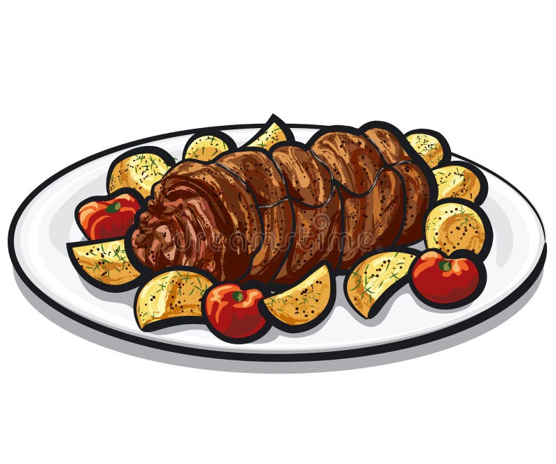 Roast Beef Plate Stock Illustrations – 1,656 Roast Beef Plate Stock ...