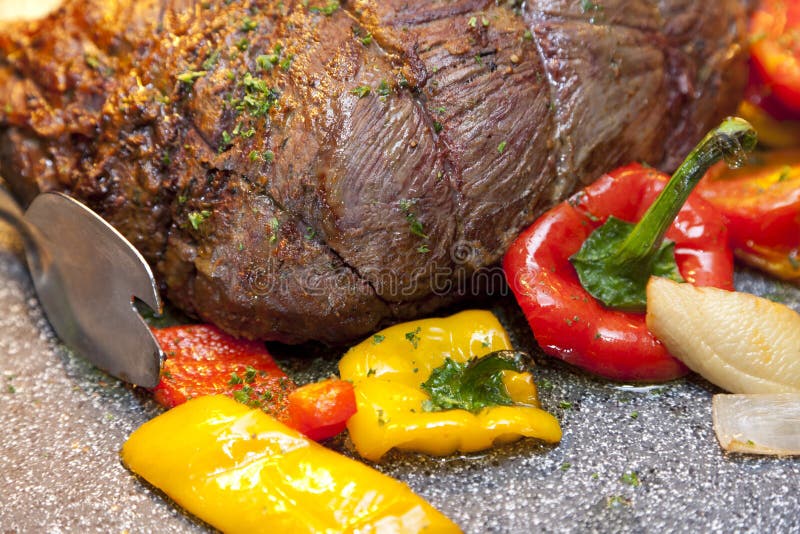 Roasted beef stock photo. Image of protein, steak, meat - 70639198