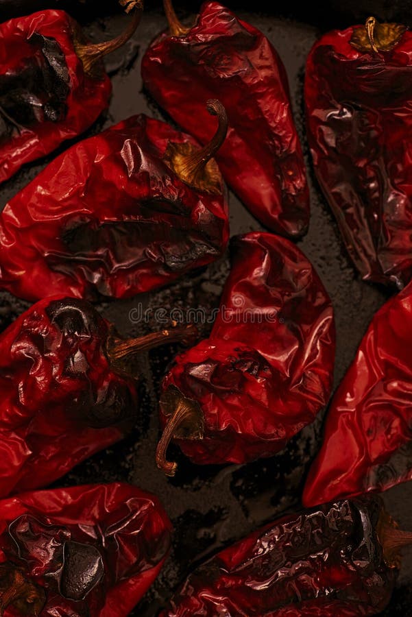 Roasted Bell Peppers - Close Up - Kapia Stock Image - Image of market ...