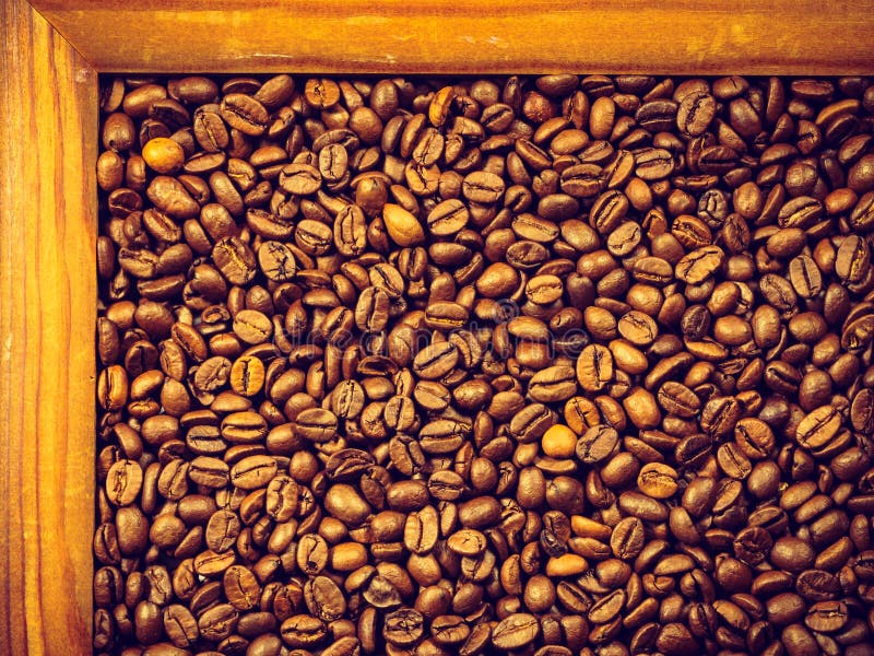 Roasted Brown Coffee Beans Frame Stock Photo - Image of bean, aroma ...