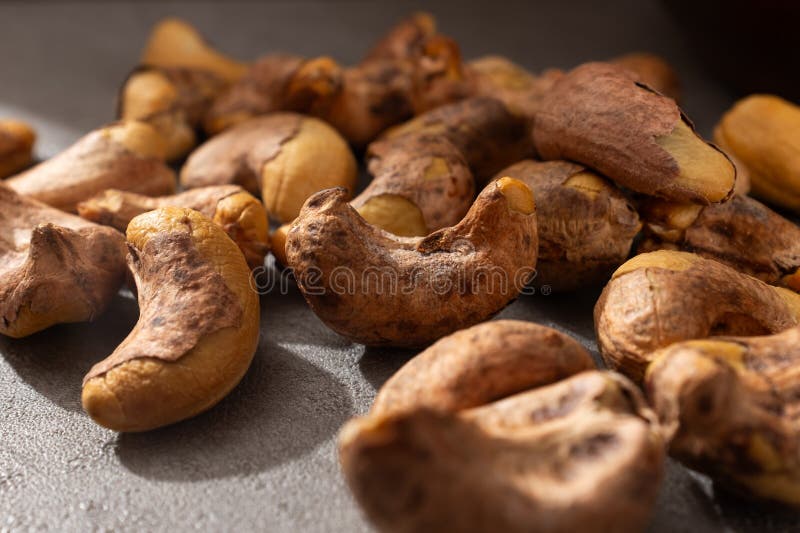 Roasted Cashew Nuts with Shells Stock Photo - Image of nuts, dessert ...