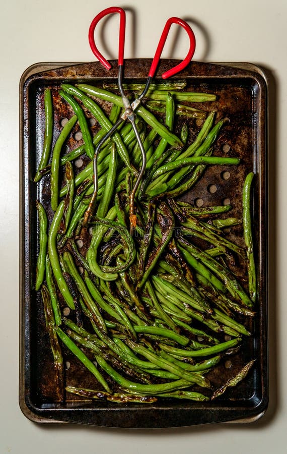 Roasted Char-grilled Green Beans Stock Photo - Image of menu, roasted ...