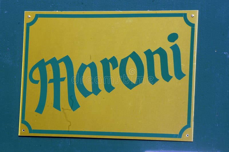 Roasted Chestnut Sign in German Maroni Stock Photo - Image of leisure ...