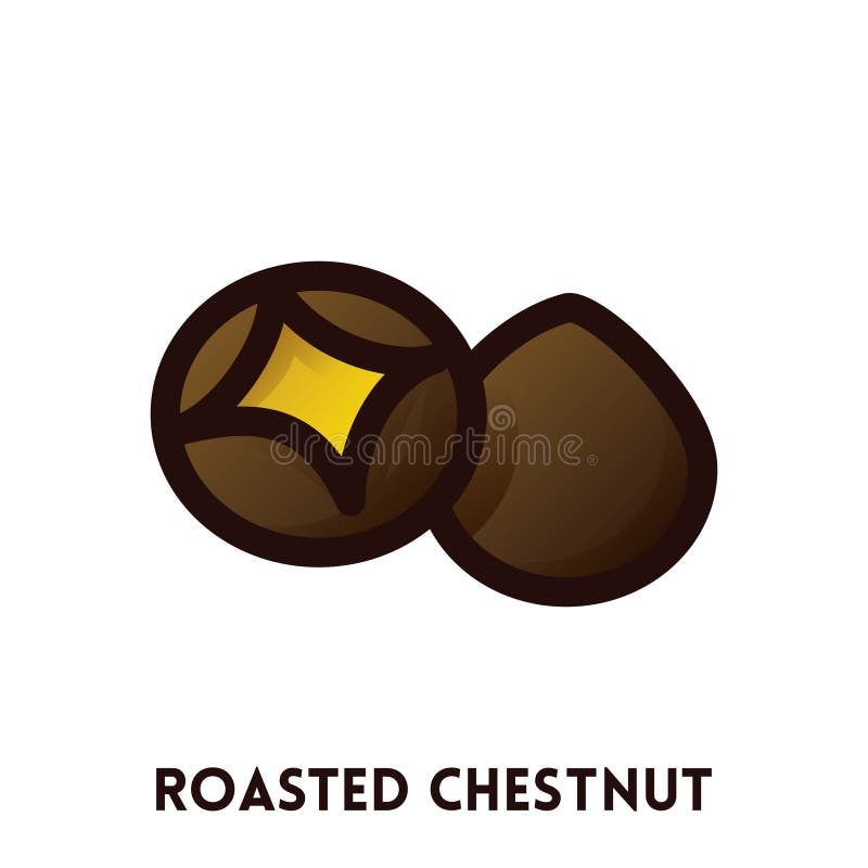 Roasted Chestnut. Vector Illustration Decorative Design Stock Vector ...
