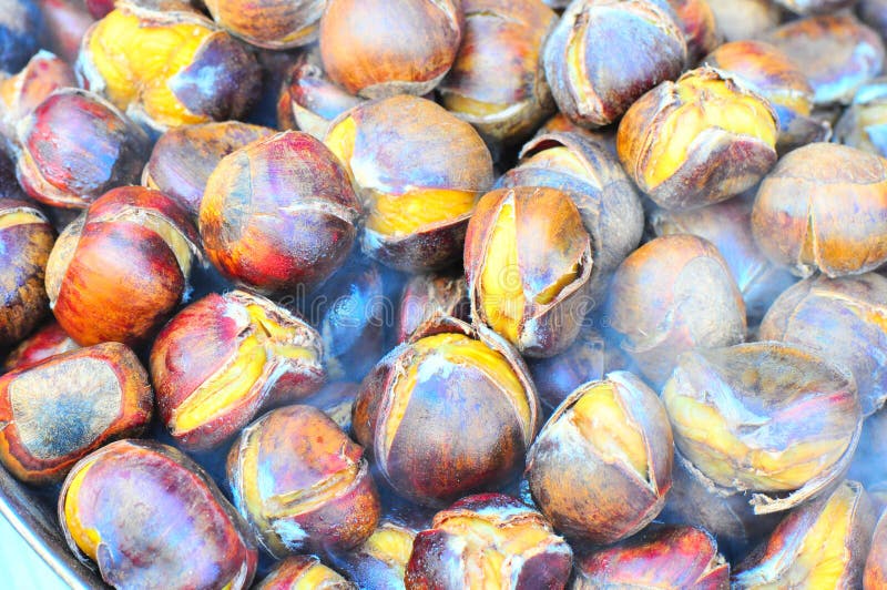Chinese Sugar Roasted Chestnuts Stock Image - Image of snacks, roasted ...