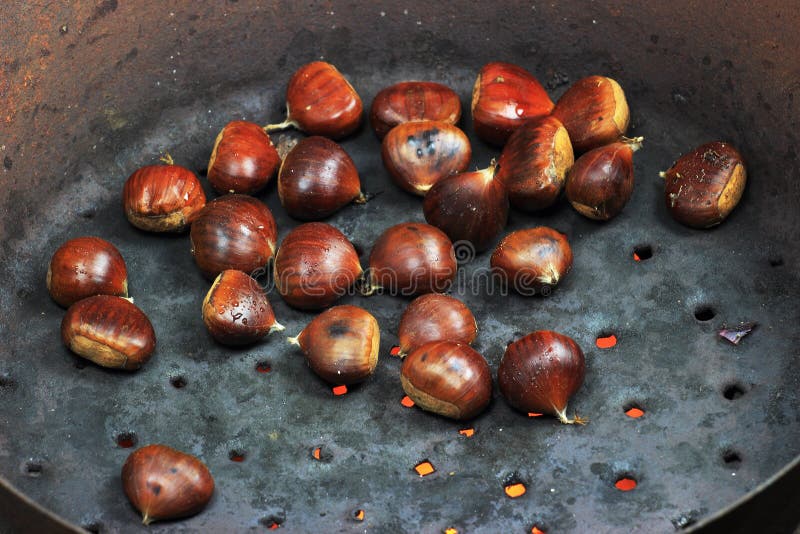 Roasted chestnuts stock photo. Image of chestnut, roasted - 28381066