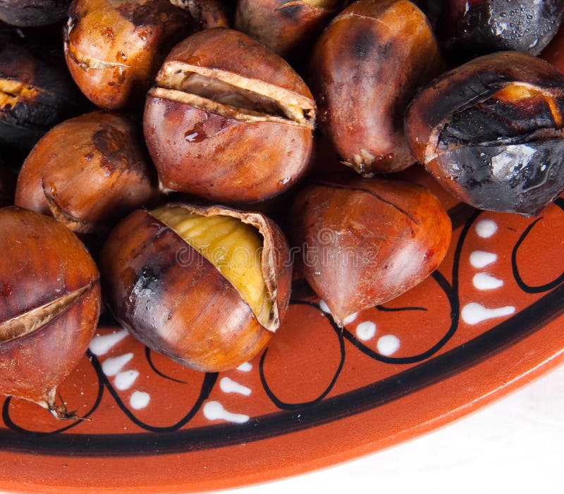 Roasted chestnuts stock photo. Image of food, snack, closeup - 29683446