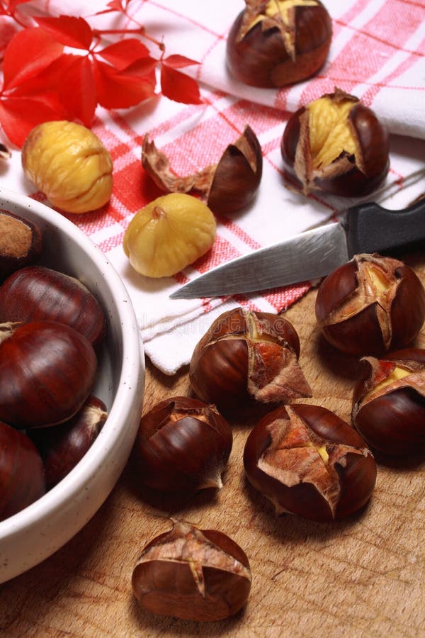 Cooked Chestnuts on Basket in Philippine Market Stock Photo - Image of ...