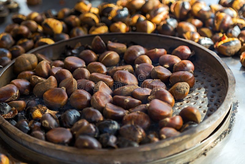 Roasted chestnuts stock photo. Image of chestnut, snack - 13348664