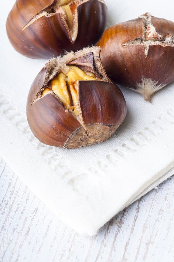 Roasted chestnuts stock photo. Image of macro, seeds - 50378972