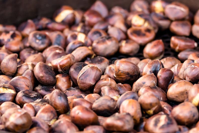 Roasted chestnuts, maroni stock image. Image of natural - 38164019