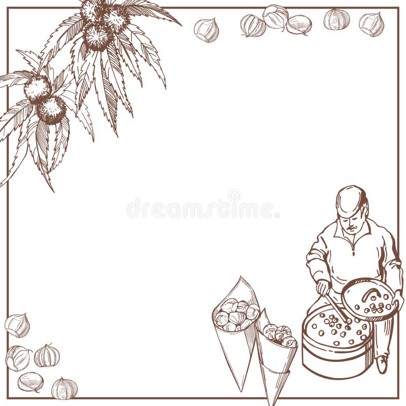 Roasted Chestnuts Stock Illustrations – 739 Roasted Chestnuts Stock ...