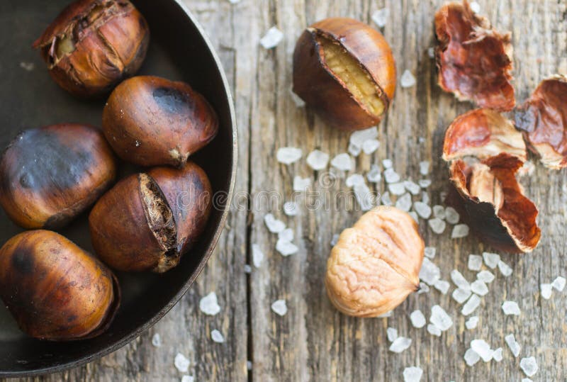 Roasted chestnuts stock photo. Image of sweet, roasted - 54663736