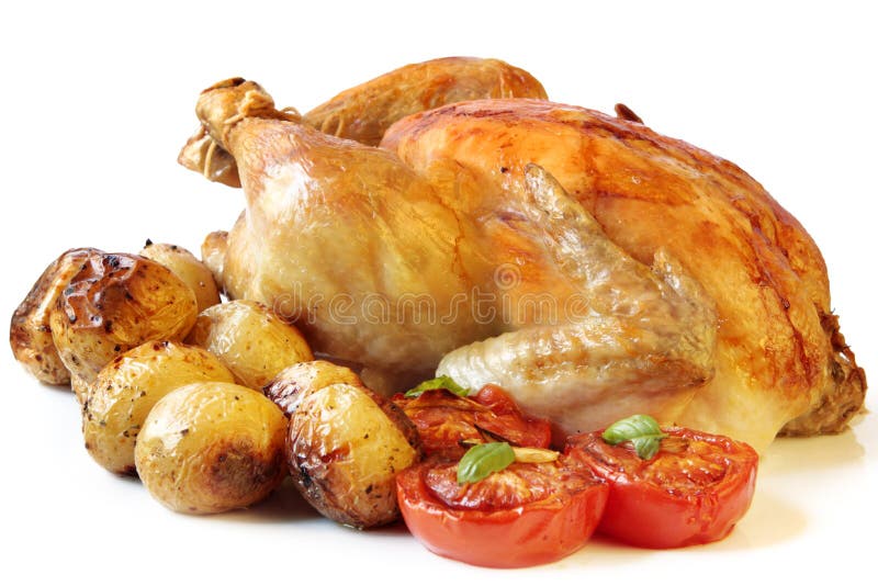 Roasted Chicken stock image. Image of food, olives, roast - 2723437
