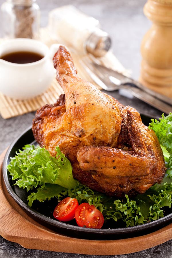 Roasted Chicken with Coffee Stock Image - Image of food, sauce: 122013781