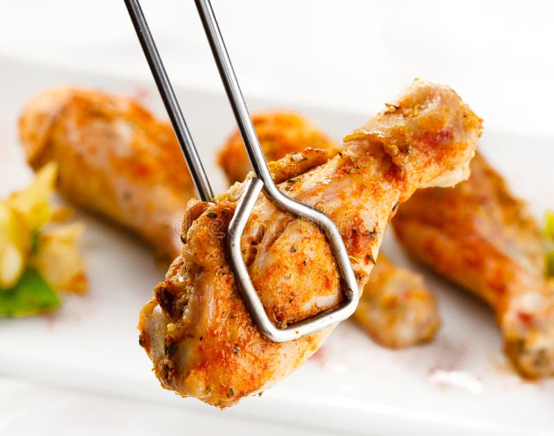 Roasted chicken drumsticks stock image. Image of breadcrumbs - 22898035