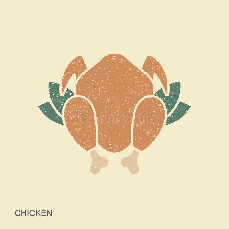 Ban Roasted Chicken. Prohibited Fried Food Stock Vector - Illustration ...