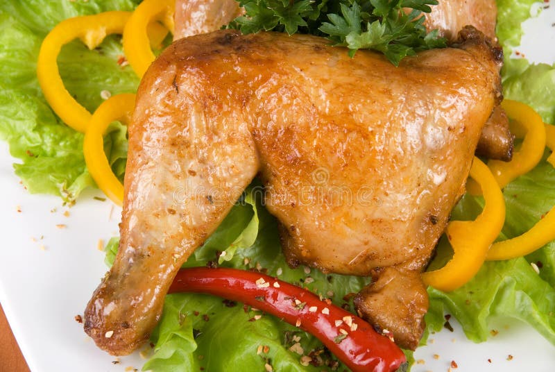 Roasted Chicken stock image. Image of oven, cooked, white - 13244525