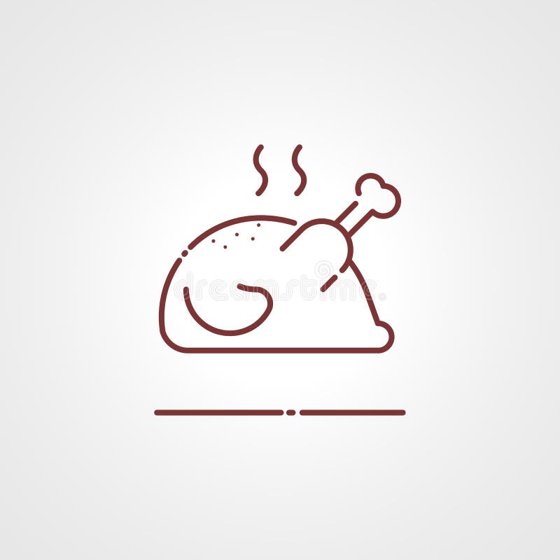 Roasted Chicken Icon, Vector Sign Logo Illustration Stock Vector ...