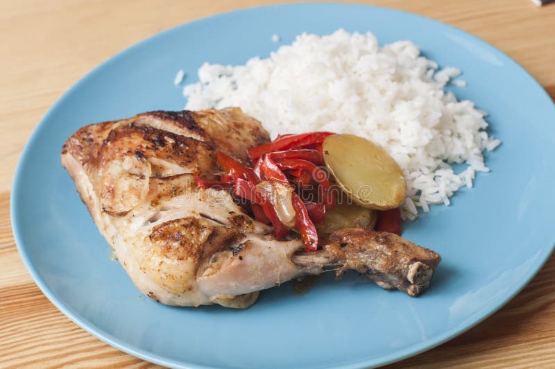 Roasted chicken stock photo. Image of portion, roasted - 74292280