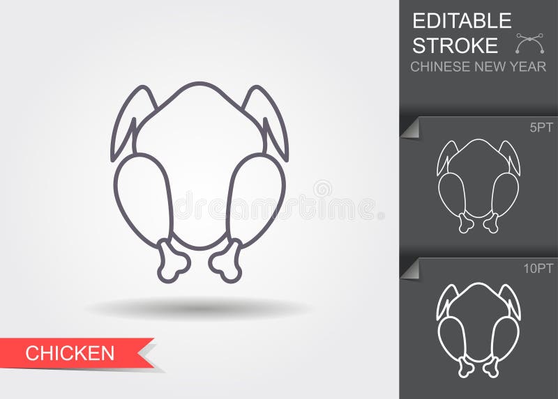 Ban Roasted Chicken. Prohibited Fried Food Stock Vector - Illustration ...