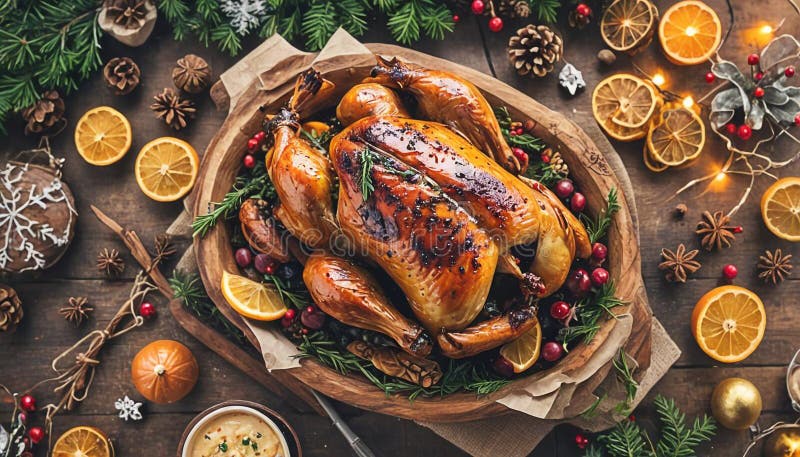 Roasted Chicken Menu with Beautiful and Fresh Dressing with a ...