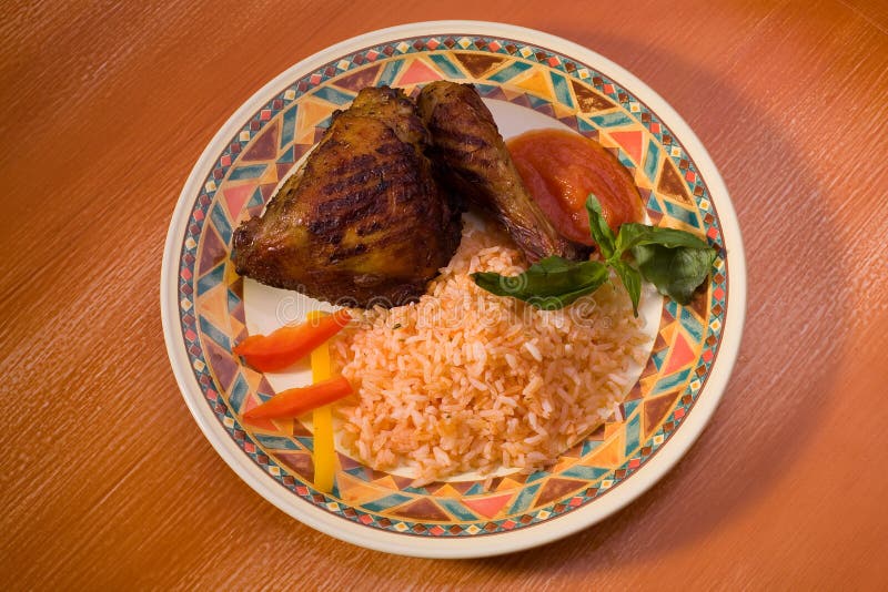 Roasted Chicken With Rice Picture. Image: 9450216
