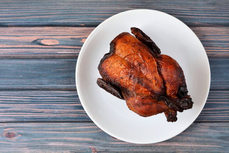 Roasted chicken stock photo. Image of food, plate, poultry - 305168408