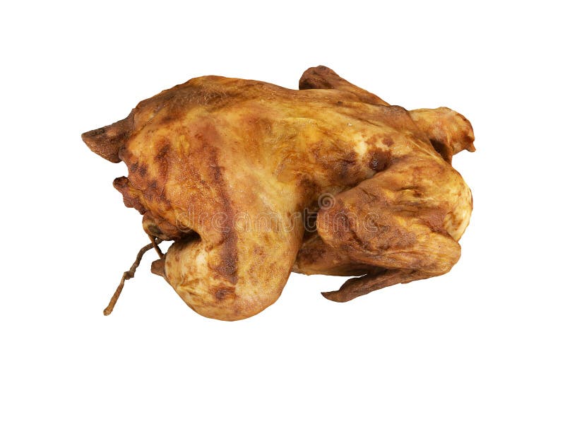 Roasted Chicken Side View Isolated on White Background 3d Render ...